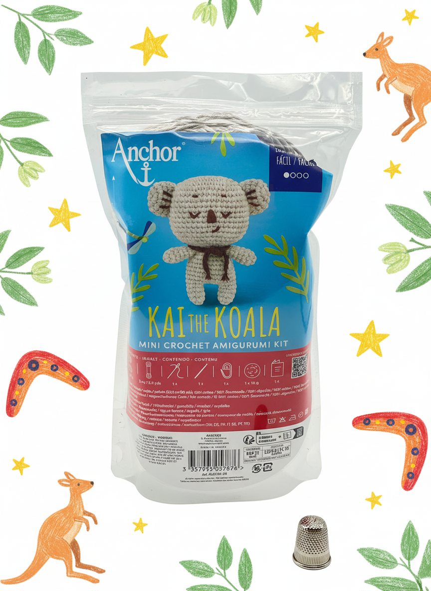 Kit amigurumi "Kai la koala" ANCHOR – La Crisálida