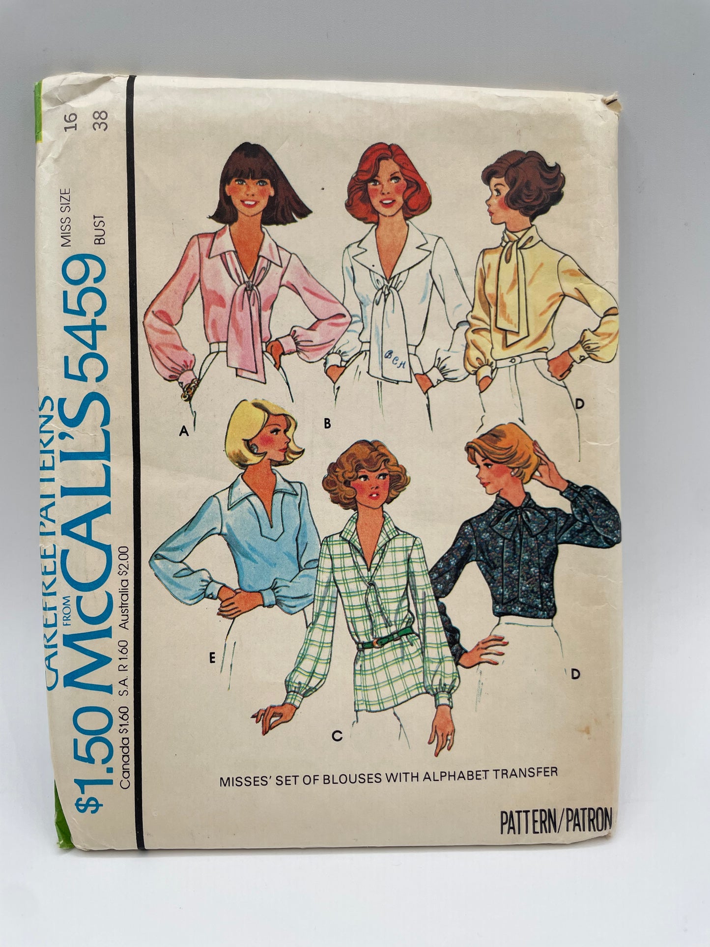 Patrón vintage original americano de blusa y fular – La Crisálida