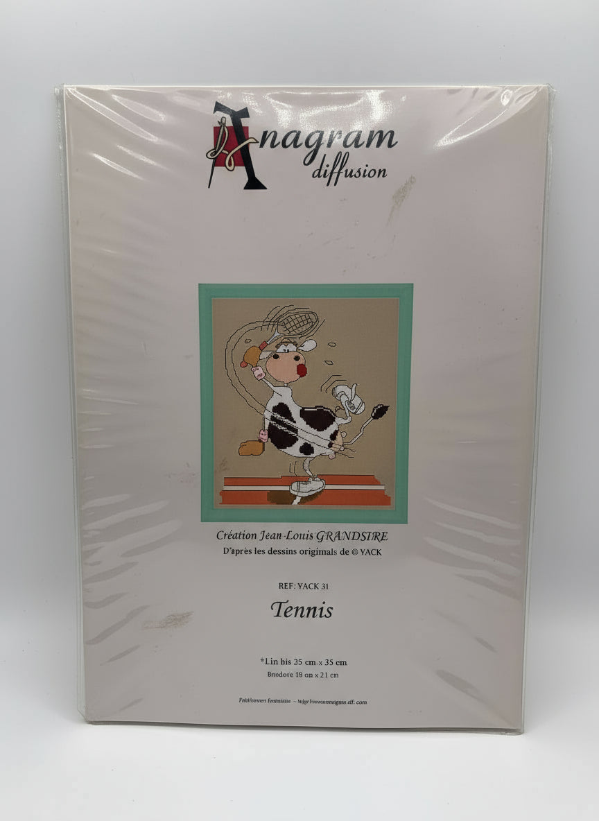 Kit de Punto de cruz Anagram Diffusion - 35x35cm - "Tennis" - hilos in ...