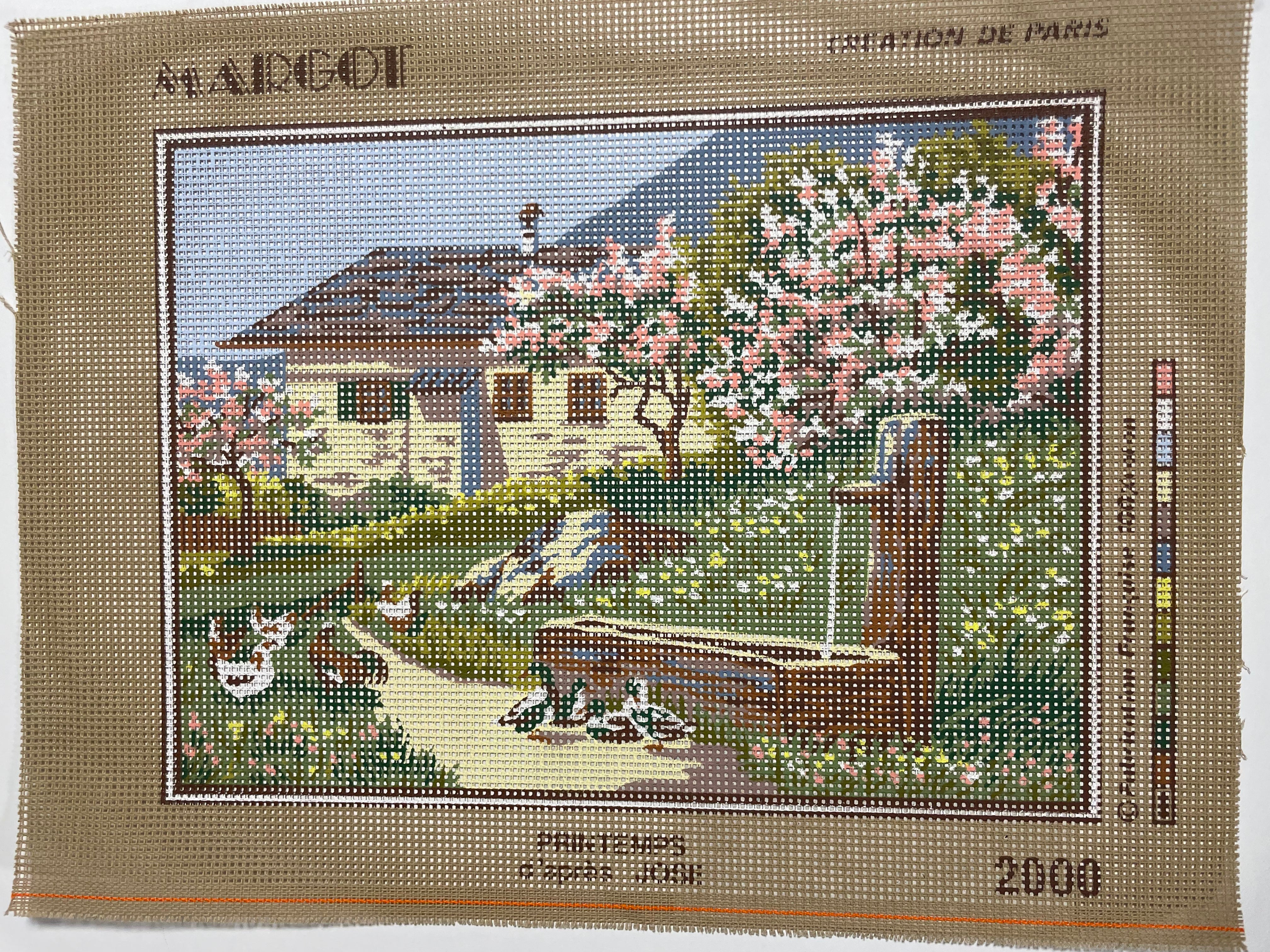 Petit point, medio punto, plancha impresa cañamazo DMC – La Crisálida