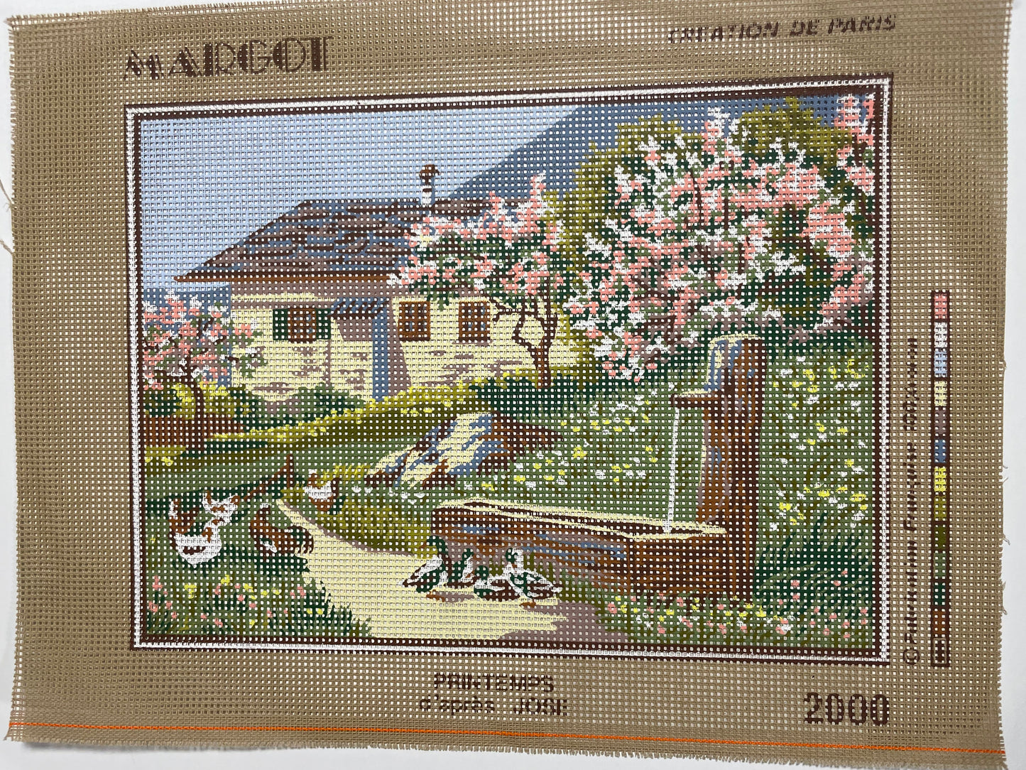 Petit point, medio punto, plancha impresa cañamazo DMC – La Crisálida