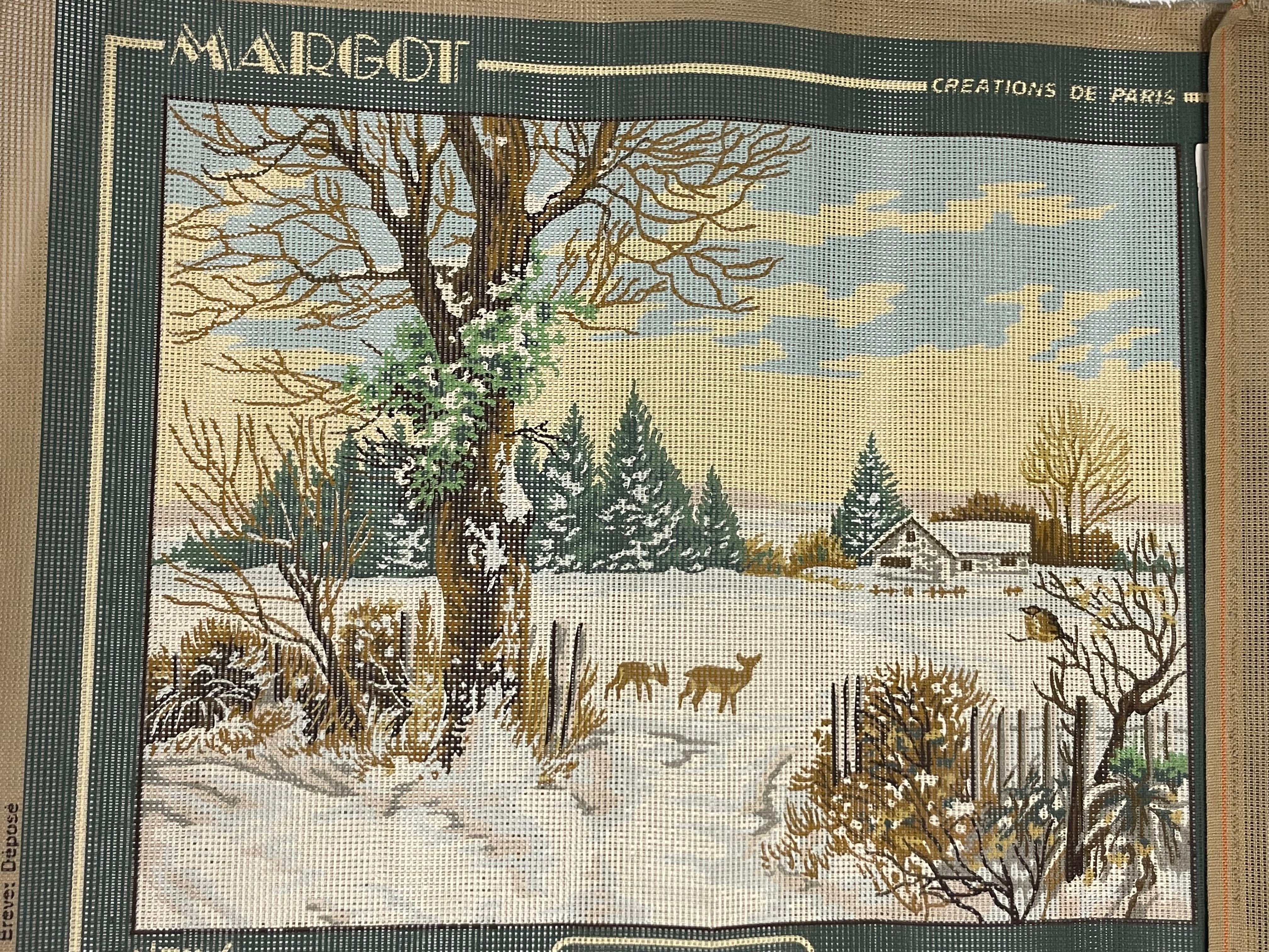 Petit point, medio punto, plancha impresa cañamazo DMC – La Crisálida