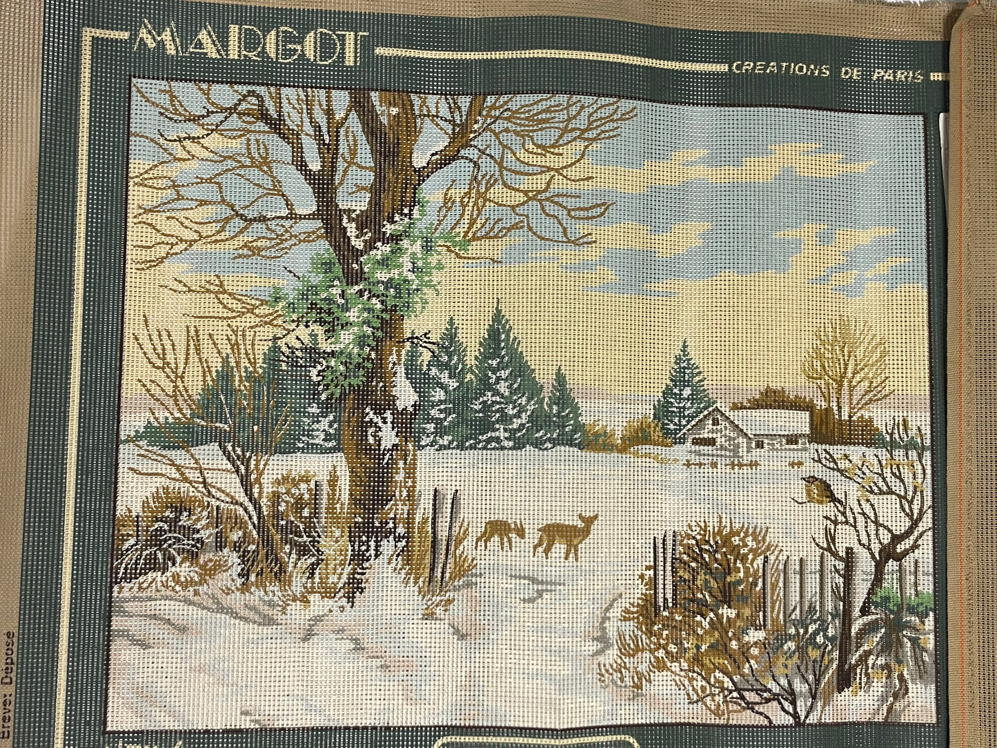 Petit point, medio punto, plancha impresa cañamazo DMC – La Crisálida