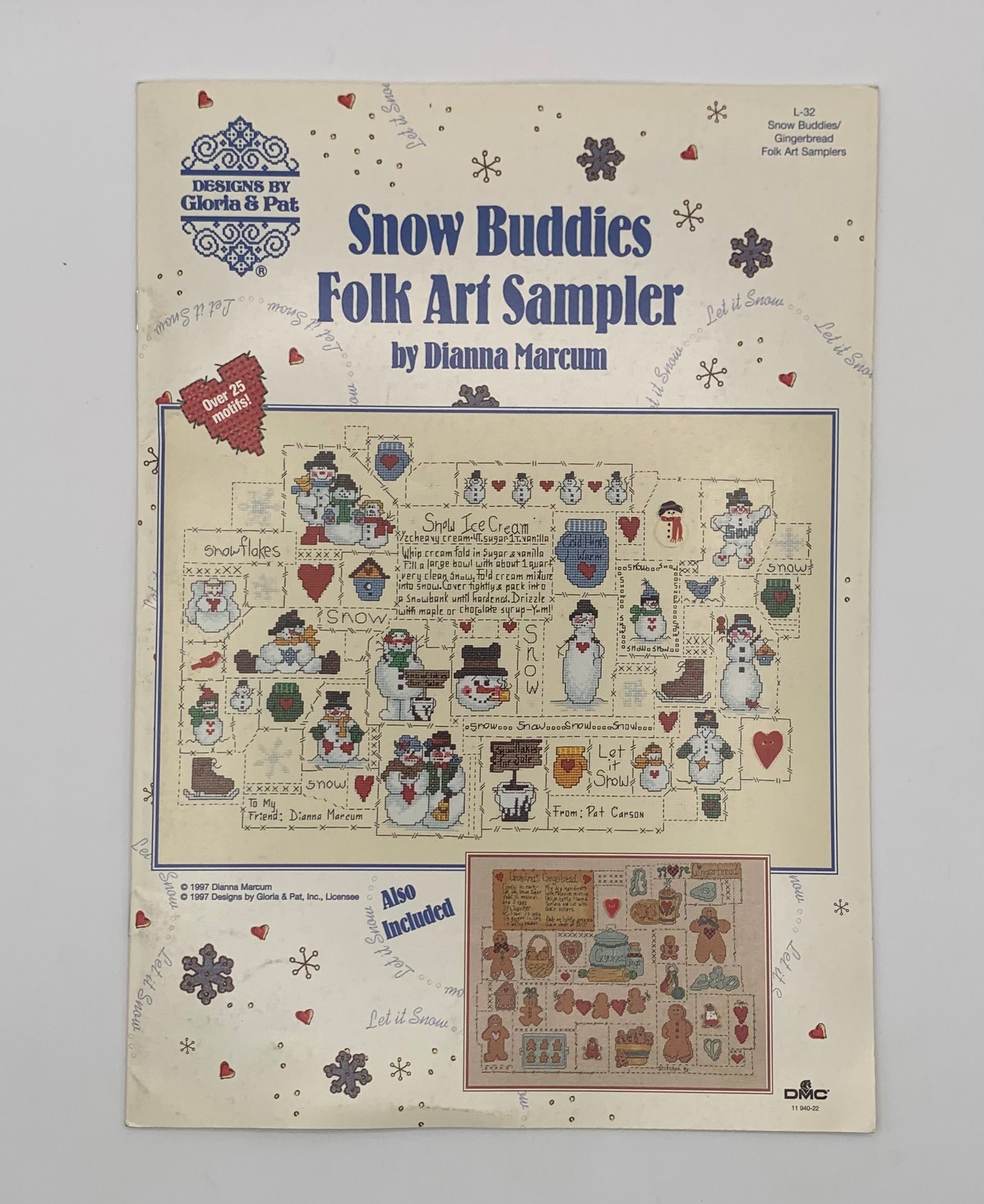 Plantilla "Snow buddies folk art sampler" By Dianna Marcum 1997 (Idiom ...